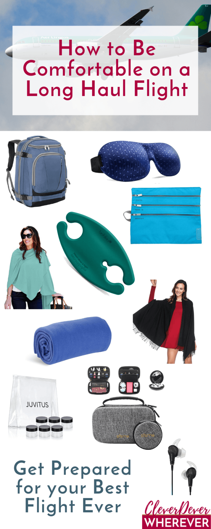 How to be Comfortable on a Long Haul Flight - CleverDever Wherever